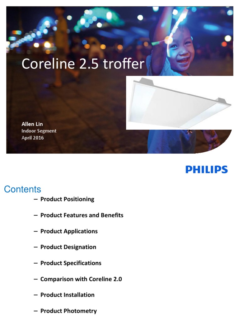 Coreline 2.5 Troffer LED Features | PDF | Lighting | Light