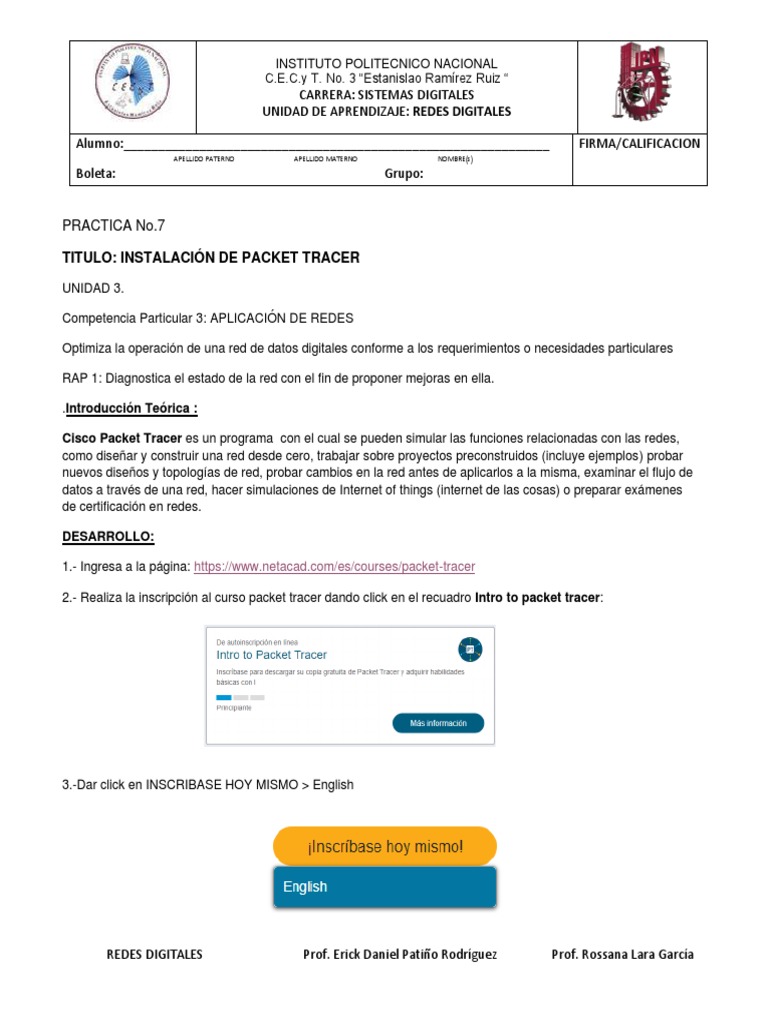 Practica 7 Packet Tracer | PDF | Informática | Redes de computadoras