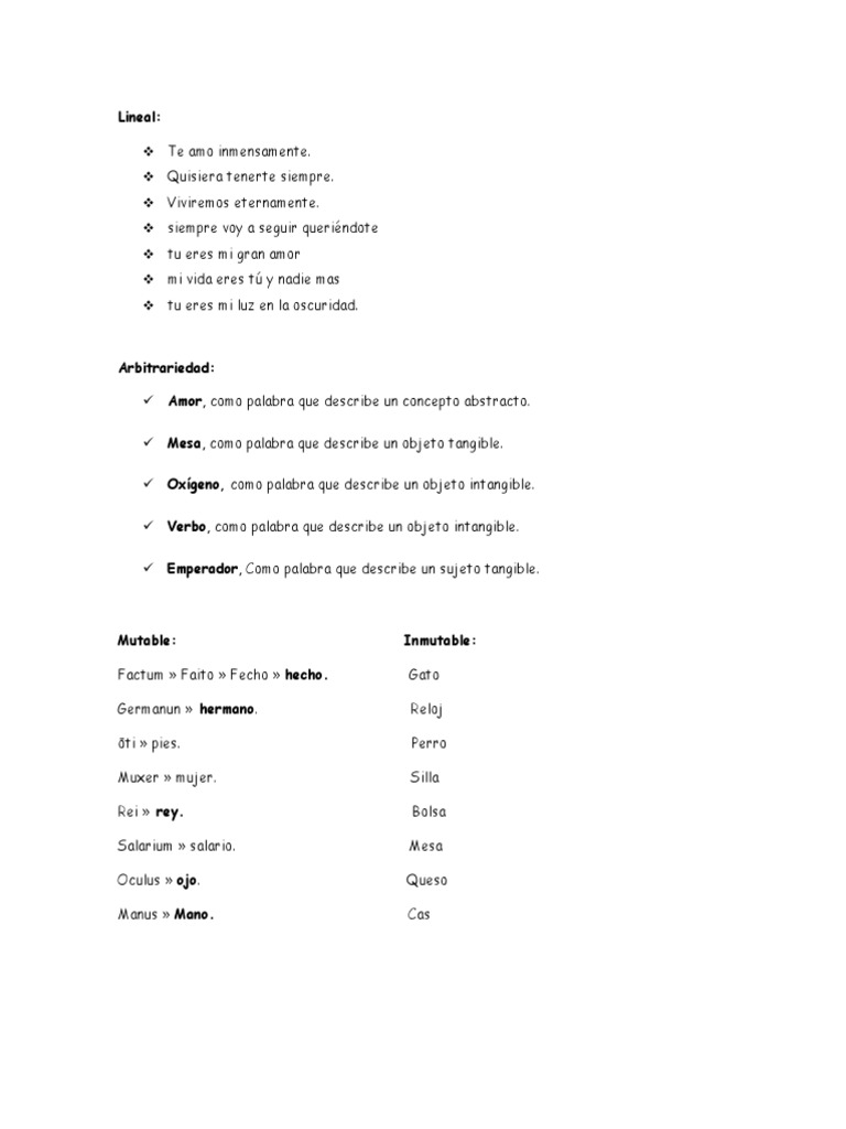 Ejemplos de Signos Linguisticos | PDF