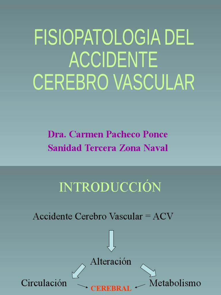 Fisiopatologia Del Acv | PDF | Isquemia | Carrera