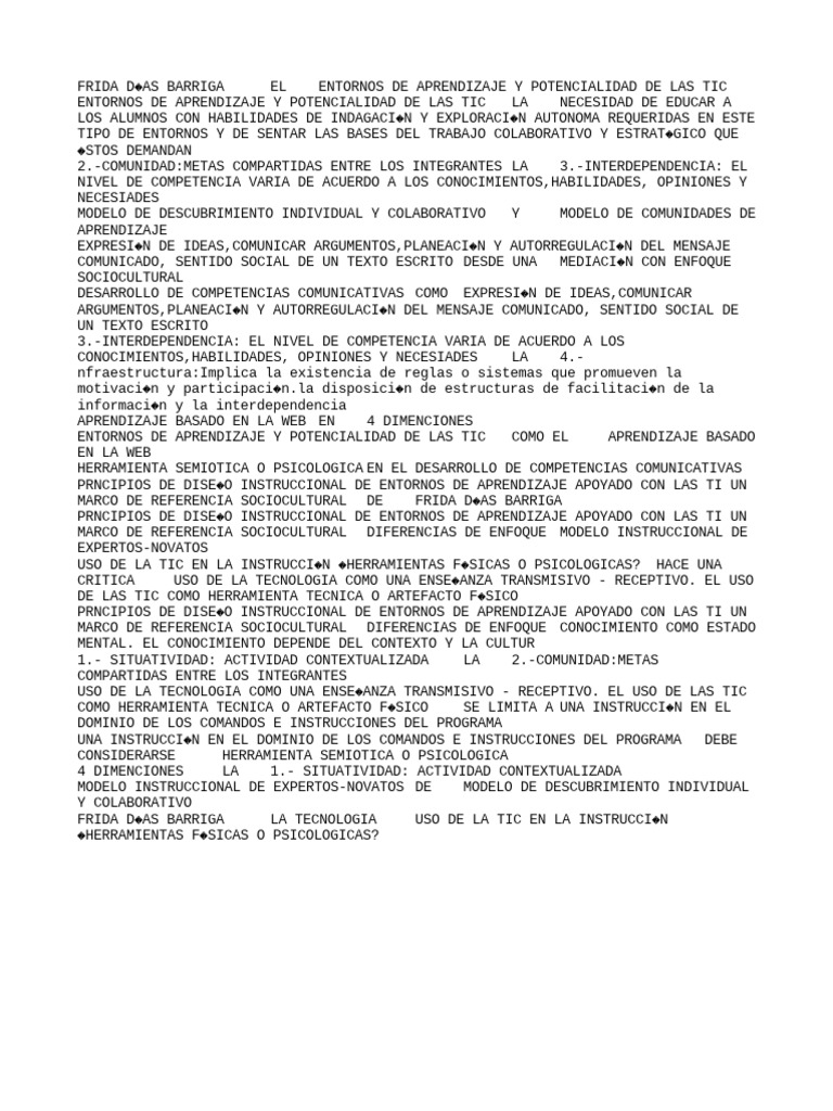 Mapa Conceptual Principios Frida Díaz Barriga | PDF
