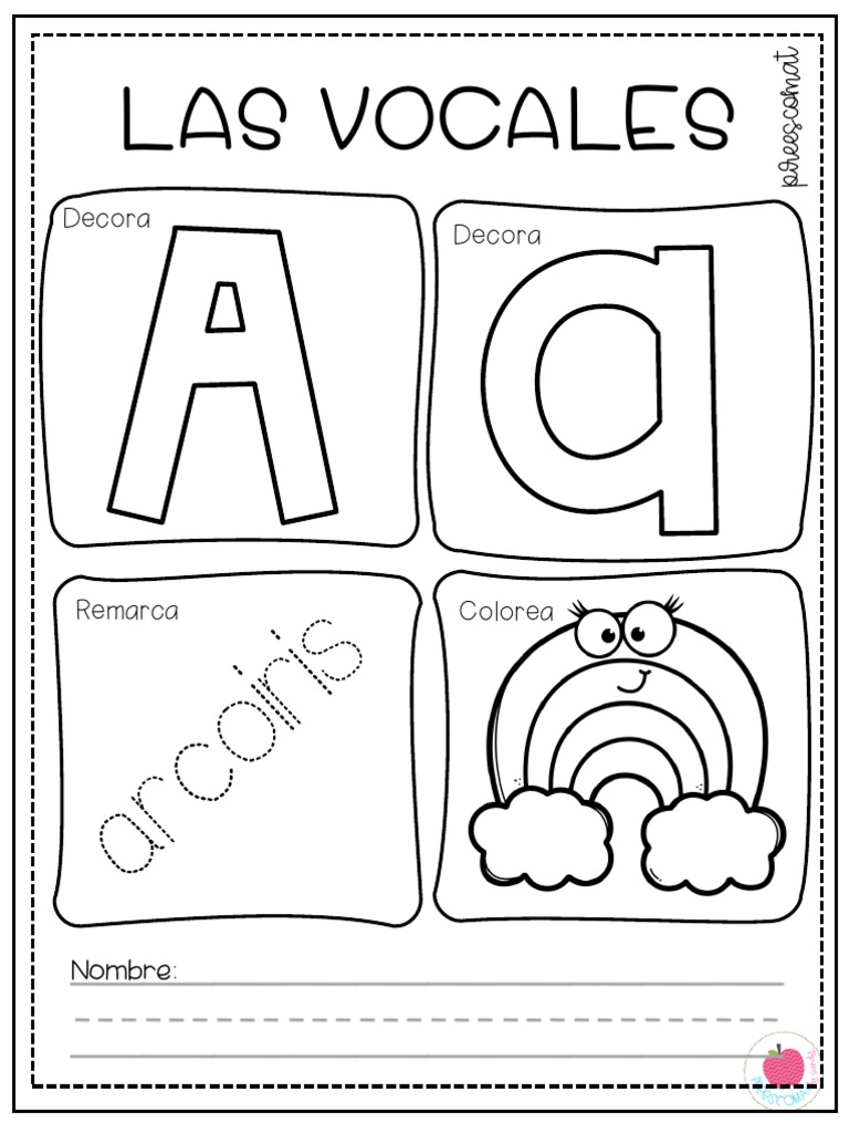 Actividades de Vocales para Preescolar | PDF