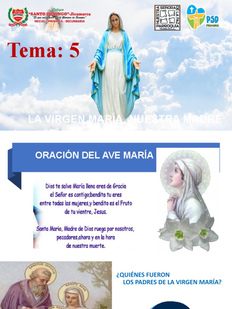Tema 5 Maria Madre de Dios | PDF | María, madre de Jesús | Oración