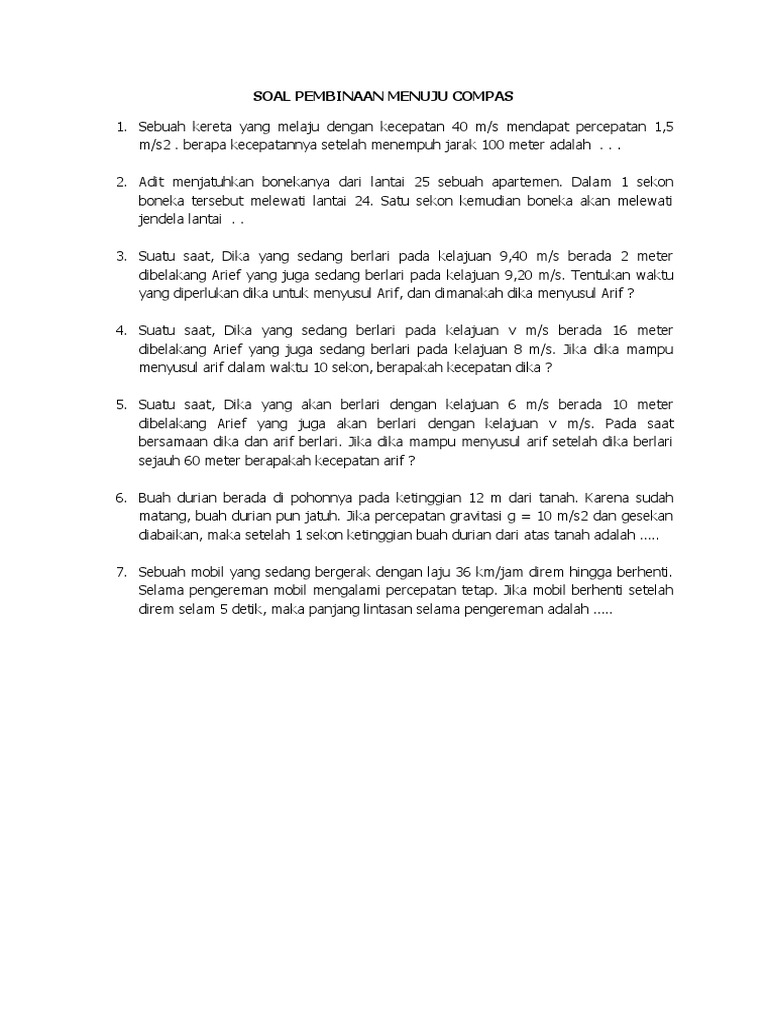 Soal Pembinaan Menuju Compas | PDF