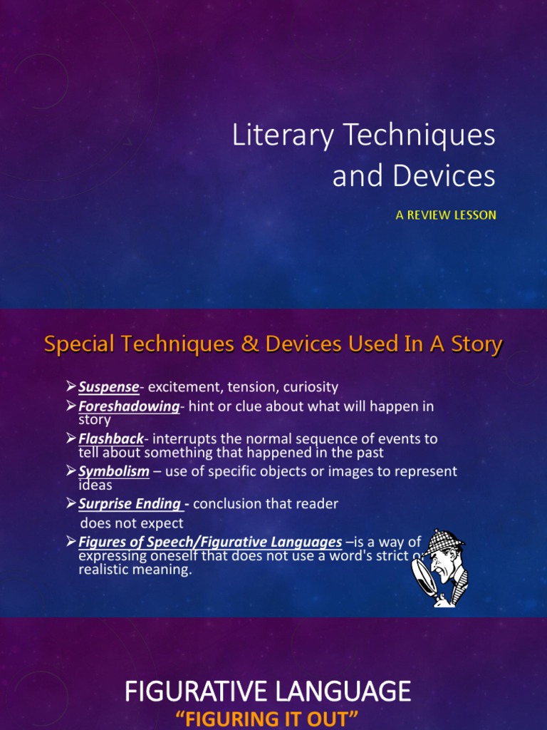 2 Review Lesson 2 Literary Techniques Devices | PDF | Linguistics