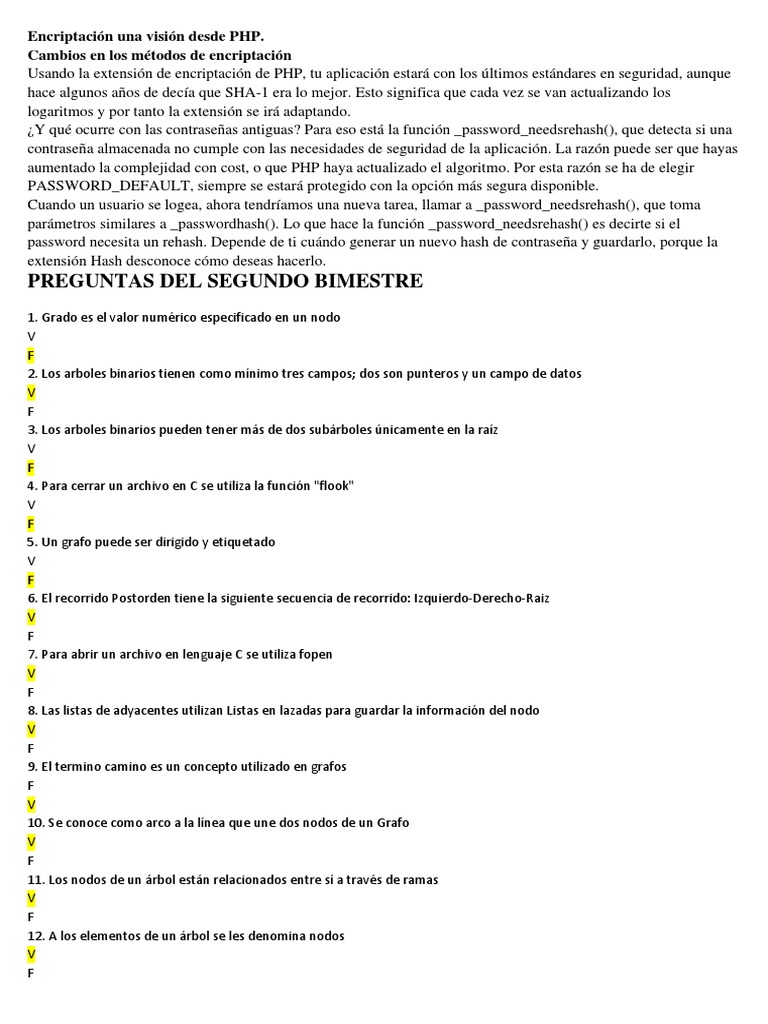 Encriptación PHP y Seguridad | PDF | Algoritmos y Estructuras de Datos | Informática teórica