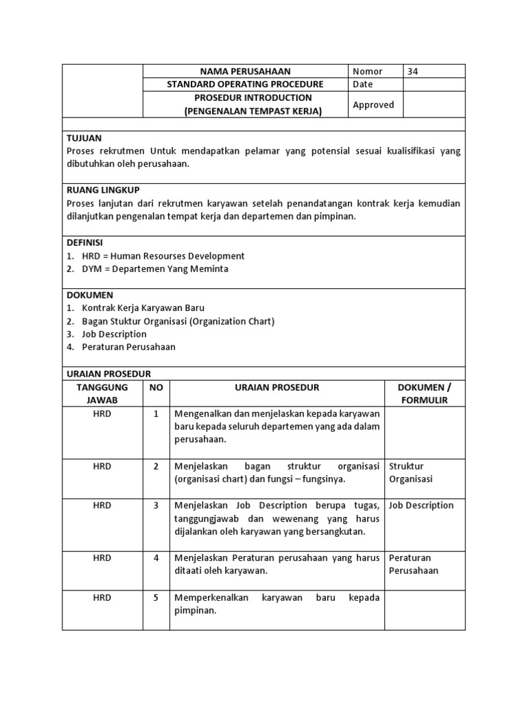 SOP Introduction | PDF