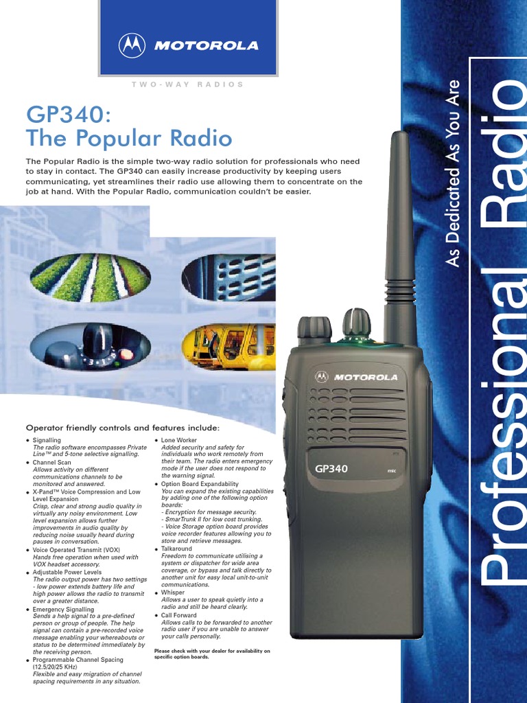 gp340 Brochure | PDF | Hertz | Radio