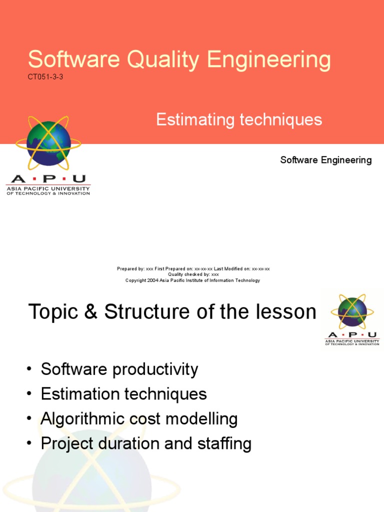 APU Lecture 8 - Quality Metrics Part 2 | PDF | Top Down And Bottom Up Design | Programming