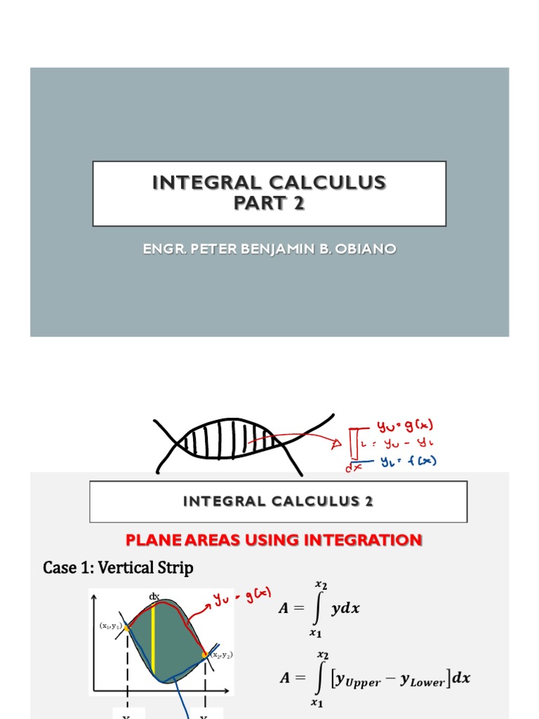 Calculating Plane Areas Using Integral Calculus | PDF | Integral | Area