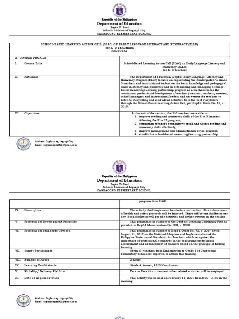 ELLN PROPOSAL 2021_1 | PDF | Teachers | Mentorship
