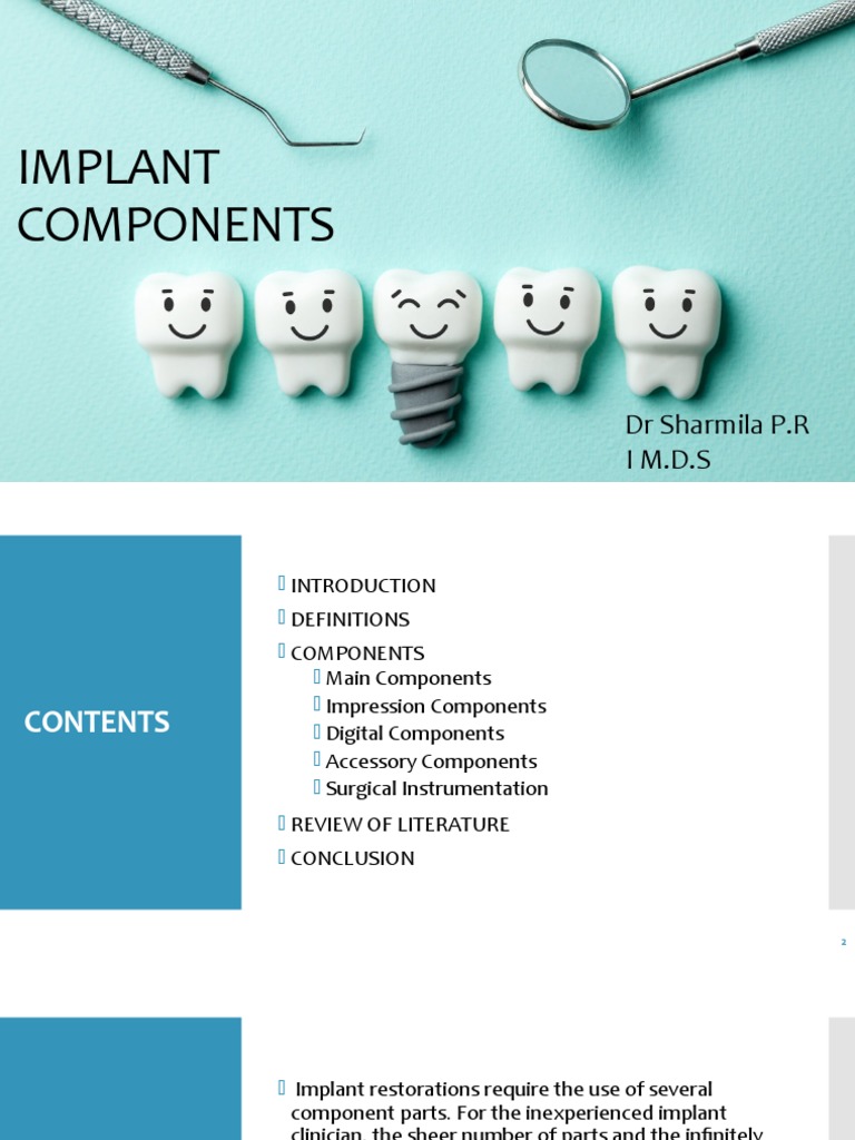 Implant - Components Final | PDF | Dental Implant | Screw