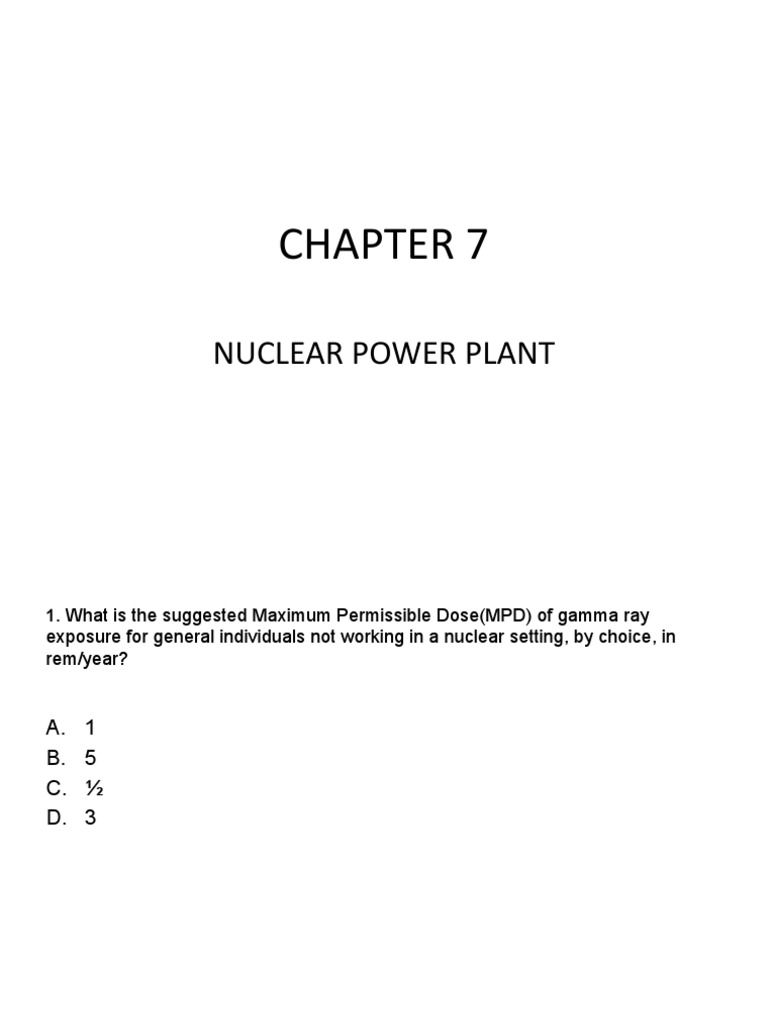 Chapter 7 Nuclear Plant | PDF | Chemical Bond | Radiation