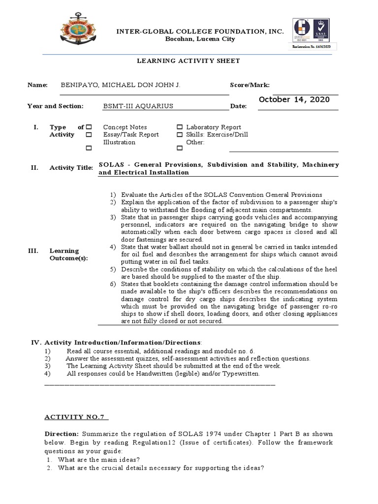 Act 7 MARLAW | PDF | Ships | Transport