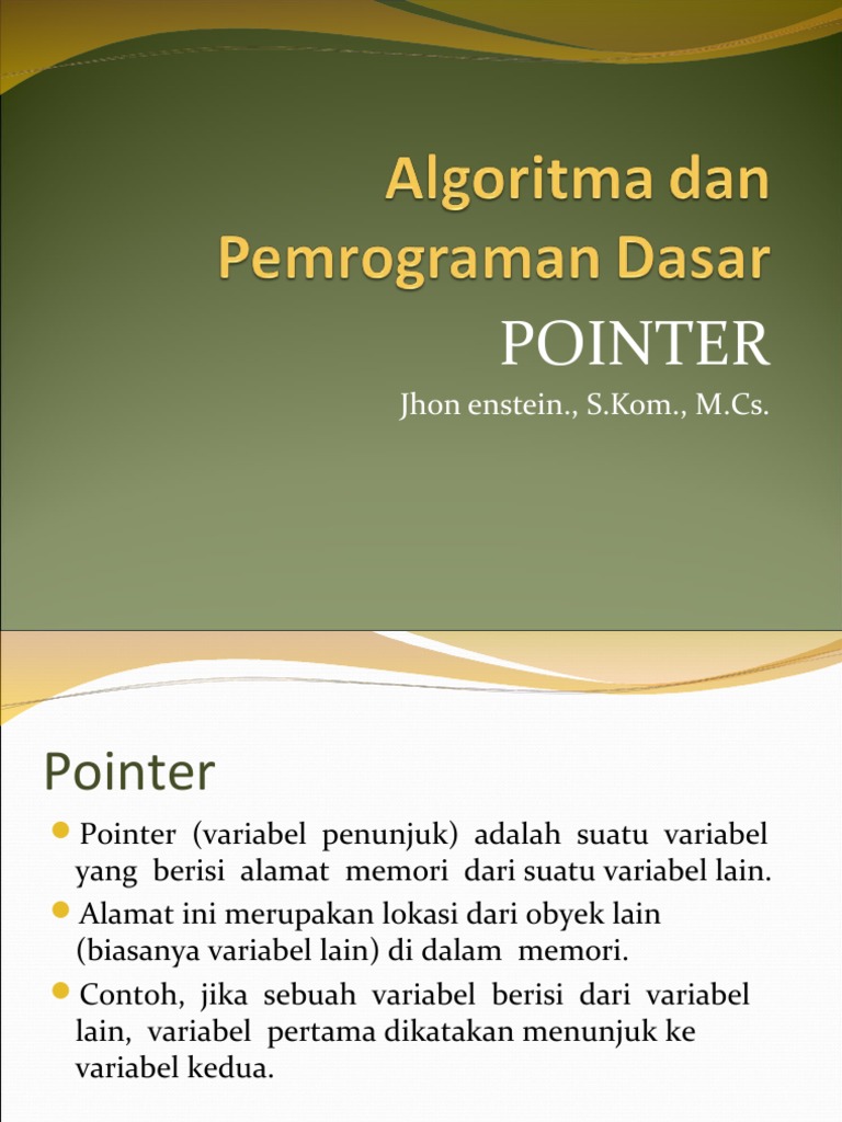 BAB 8 - Algoritma Dan Pemrograman Dasar - Pointer | PDF | Teknologi ...
