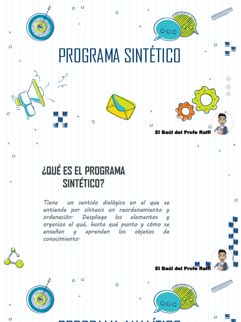 Programa Sintético y Analítico | PDF | Evaluación | Enseñando