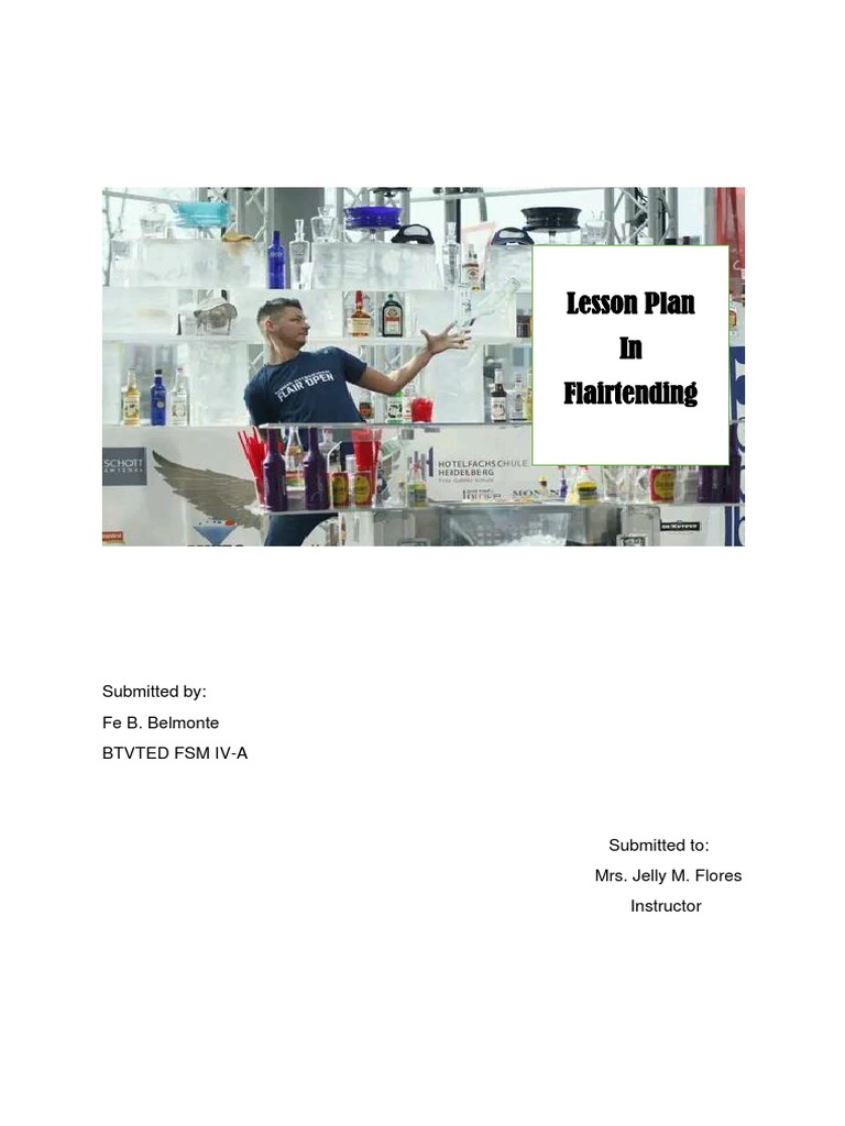 Flairtending Lesson Plan Overview | PDF
