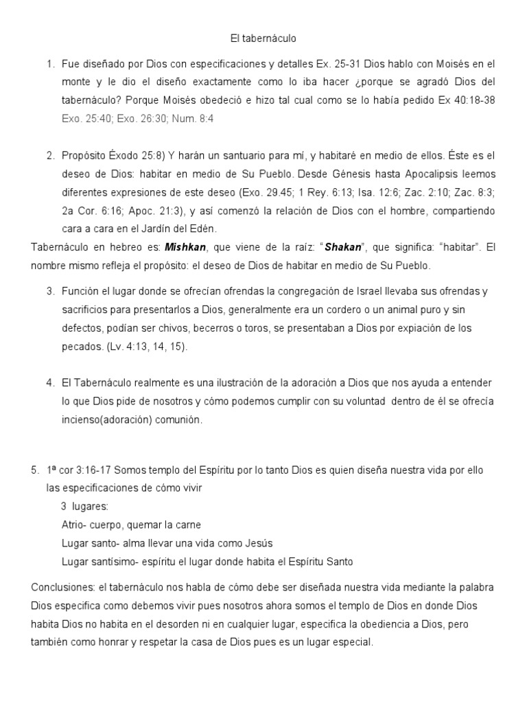 El Tabernáculo | PDF