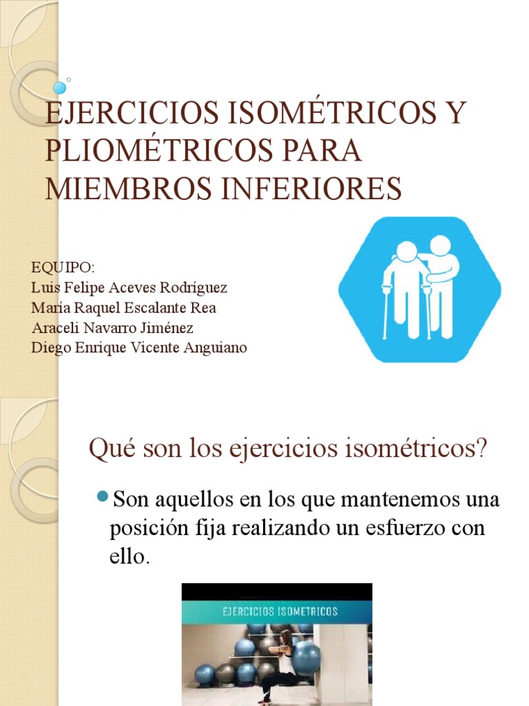 1.3 Ejercicios Isometricos y Pliométricos para Miembros Inferiores | PDF | Músculo ...