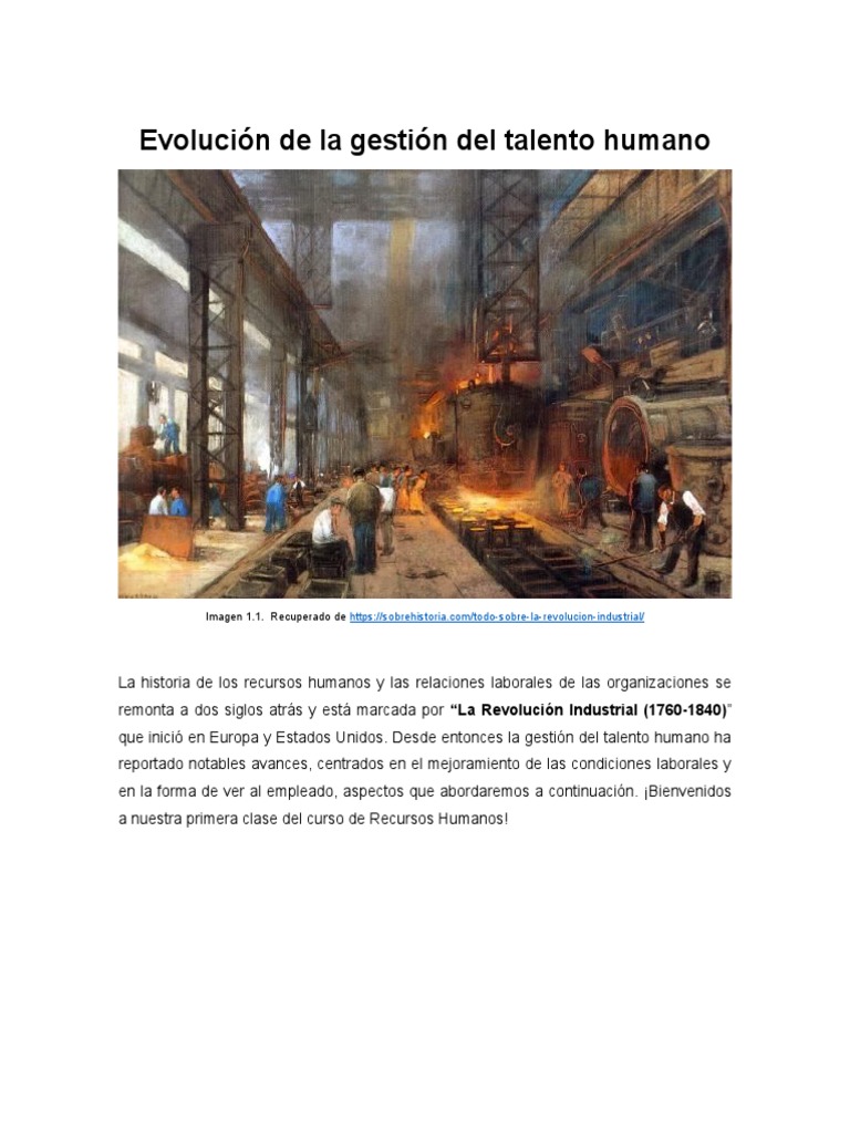 3.evolucion de La Gestion Del Talento Humano | PDF | Gestión de recursos humanos | Gestión del ...
