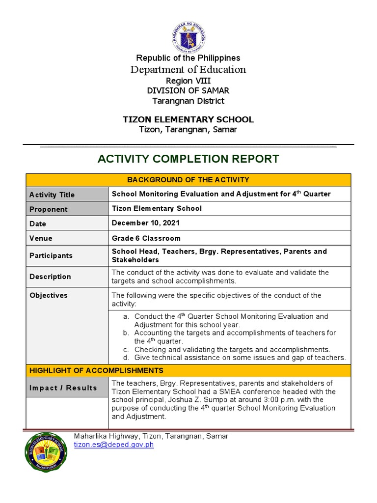 ACR SMEA 4th | PDF | Teachers
