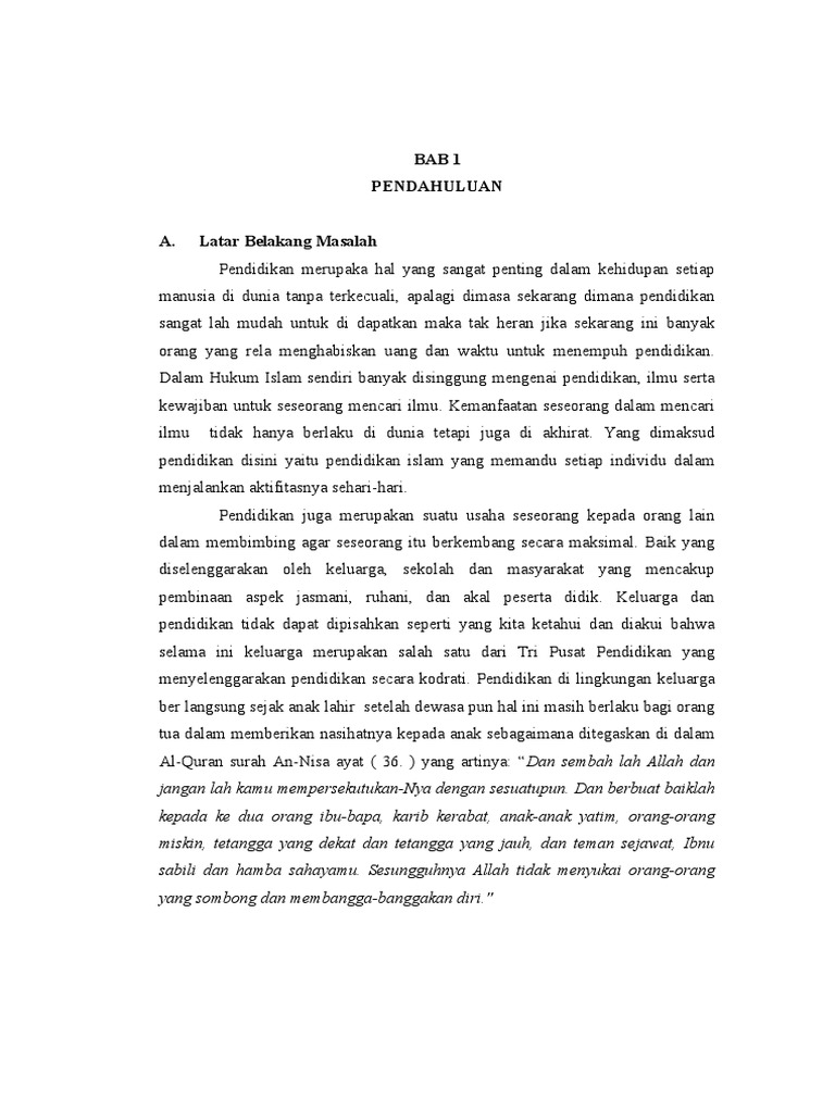 BAB 1 PENDAHULUAN Skripsi | PDF