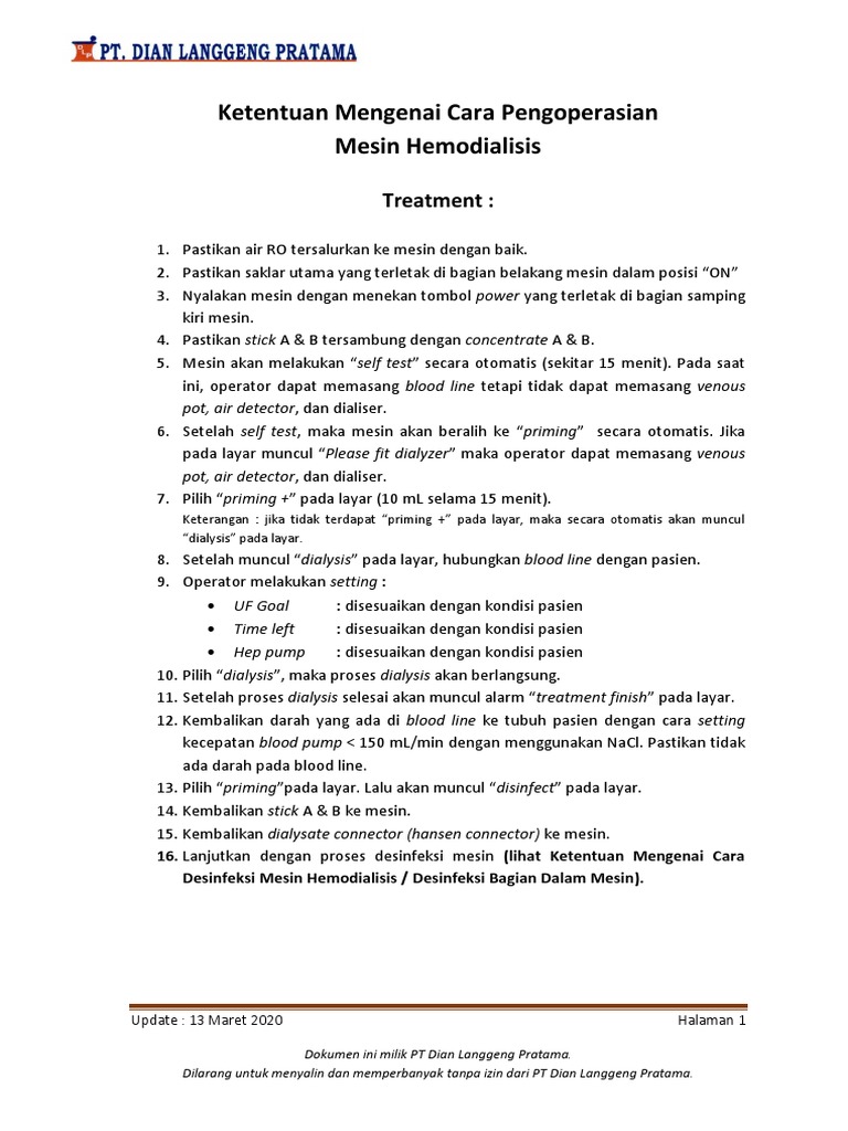 Cara Pengoperasian Mesin HD | PDF