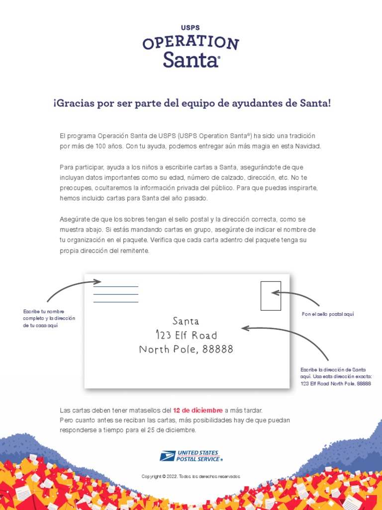 USPS Operation Santa - Letter Writing Kit - ES | PDF
