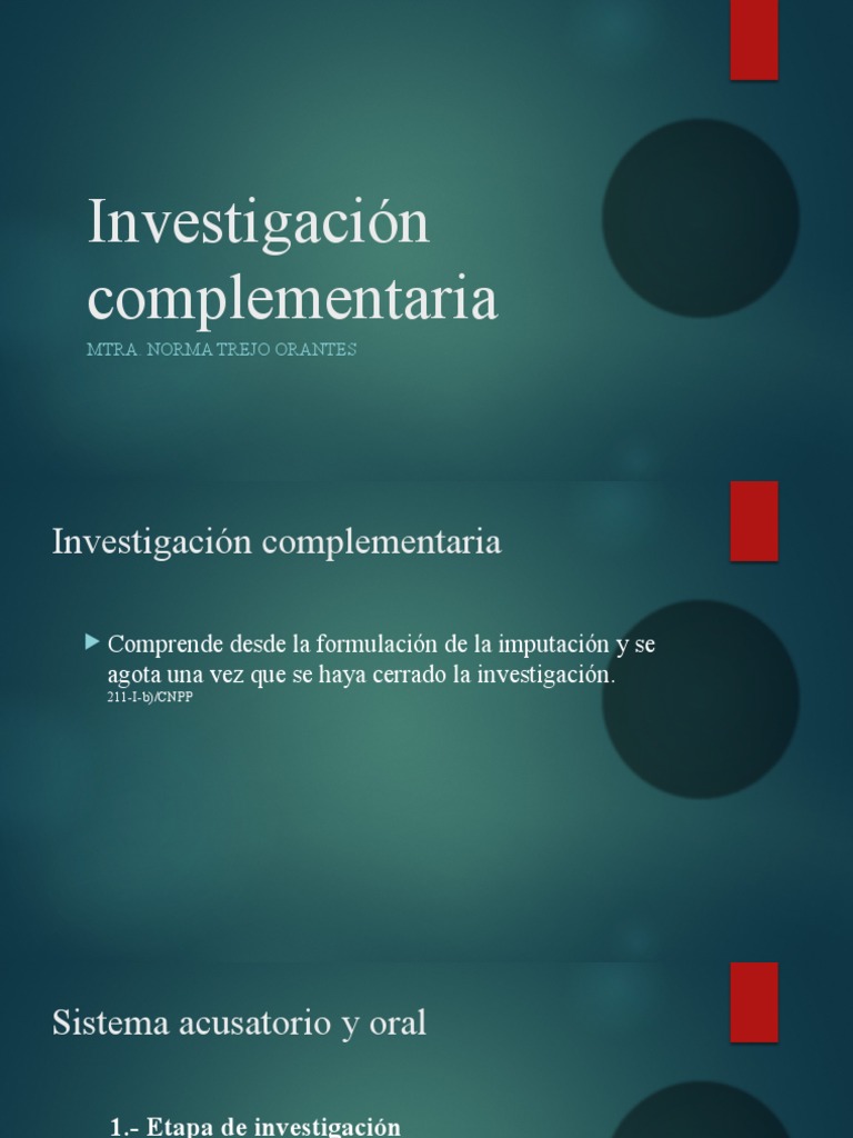 Etapa Investigación, Fase Complementaria. Audiencia Inicial. | PDF | Detención (encarcelamiento ...
