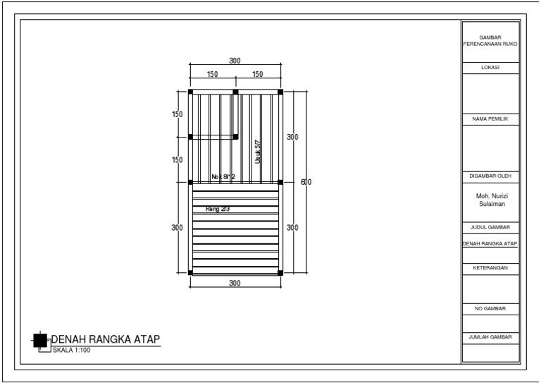 Denah Rangka Atap Ruko | PDF
