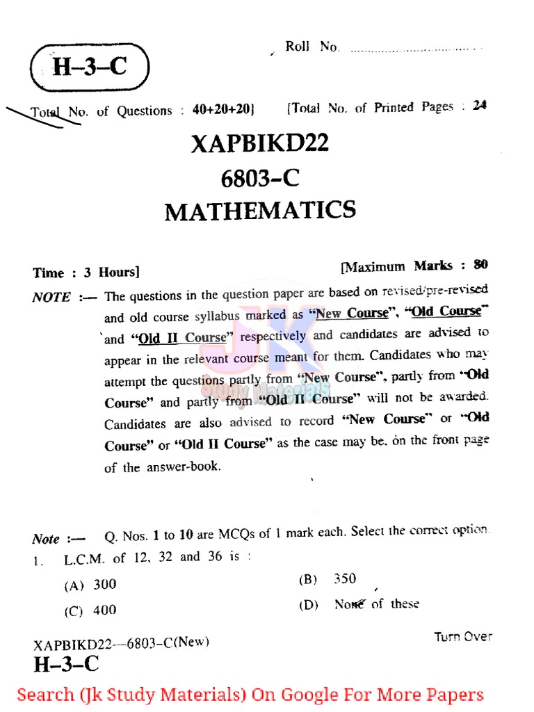 Class 10 Maths Previous Year Papers | PDF | Triangle | Circle