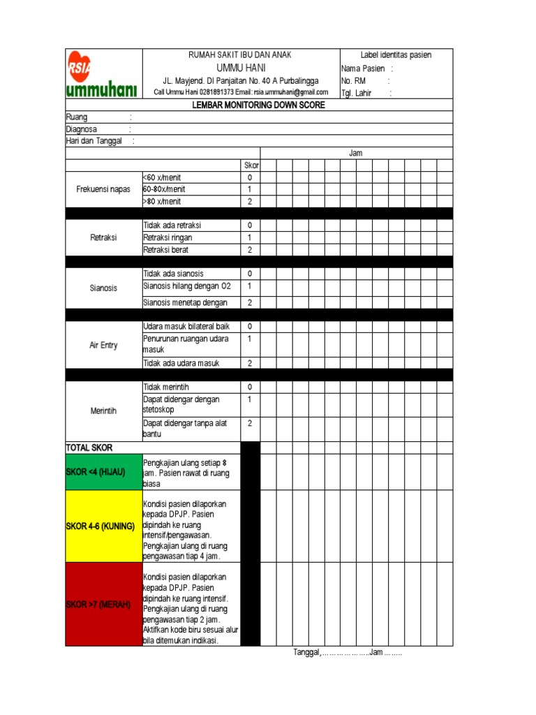 Monitoring Down Score Bayi Baru Lahir | PDF