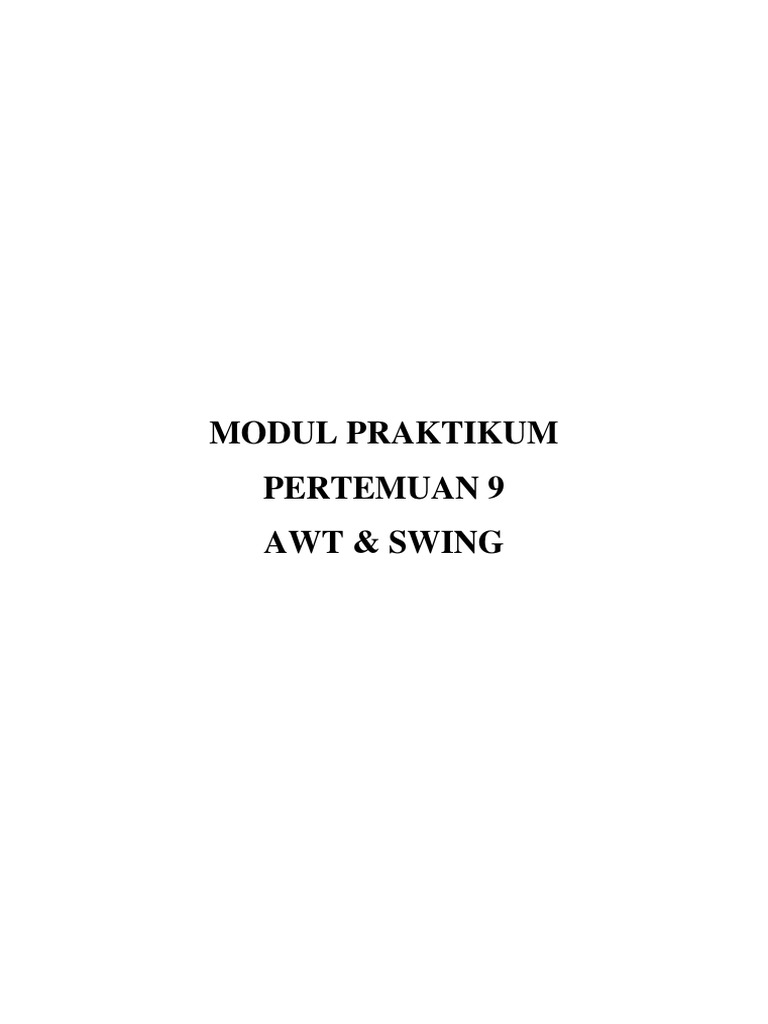 AWT & Swing: Pemrograman GUI Java | PDF | Komputer