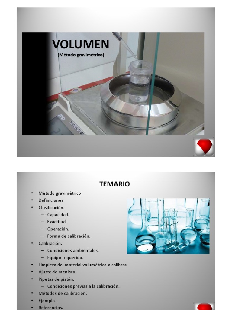 Calibración de medidas volumétricas mediante el método gravimétrico ...
