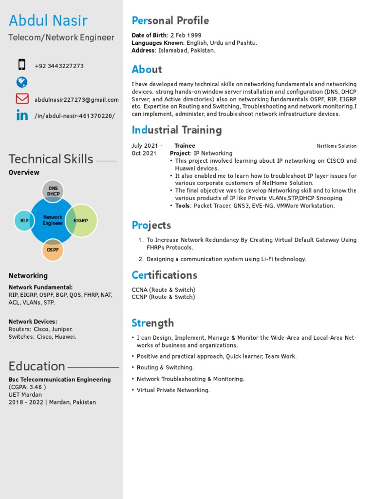 Abdul NasirCV | PDF | Computer Network | Cisco Certifications