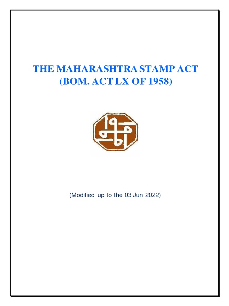 Maharashtra Stamp Act Overview 2022 | PDF | Securities (Finance) | Justice