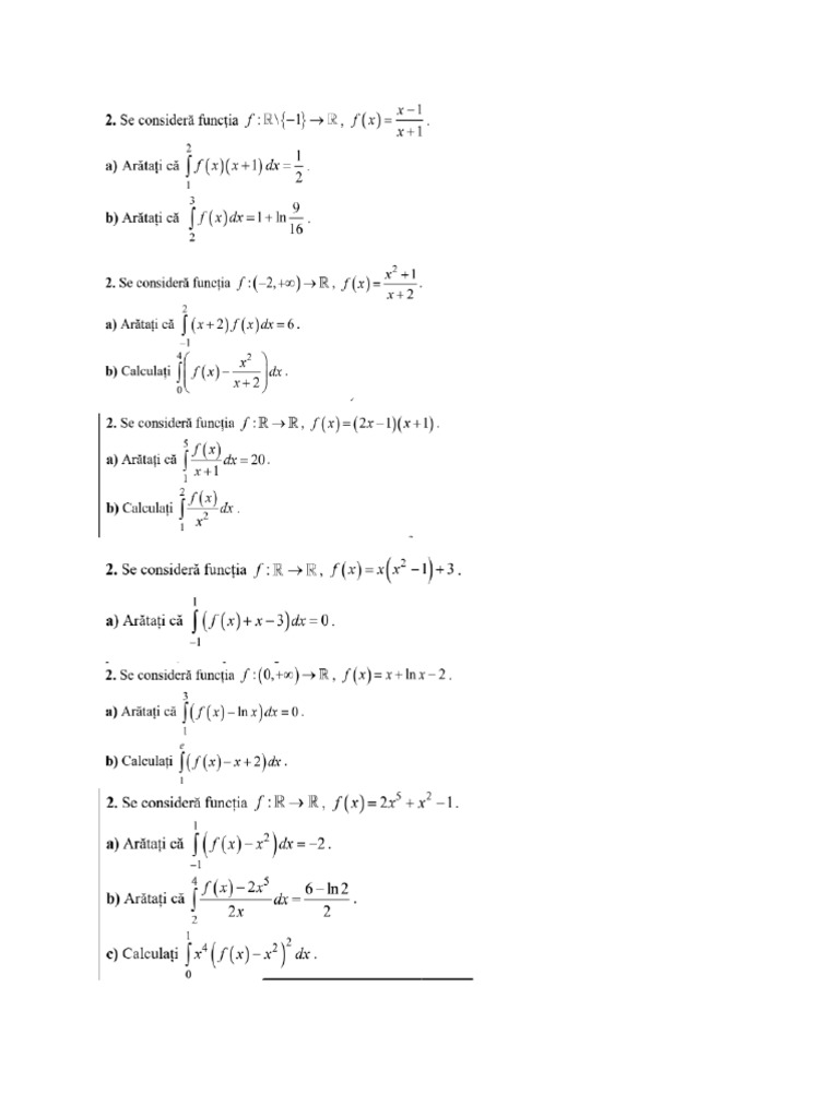 Integrale Model Bac | PDF