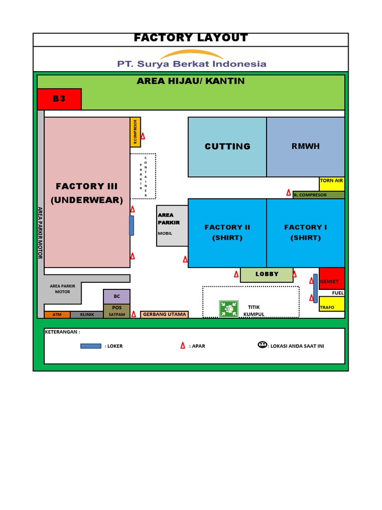 Factory Layout - PT Surya Berkat Indonesia | PDF