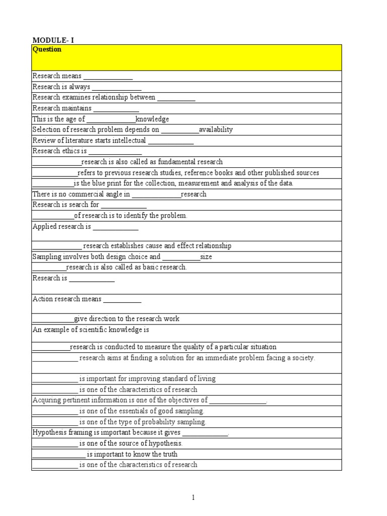 Sem. II RM - Module - I To IV New | Download Free PDF | Survey ...