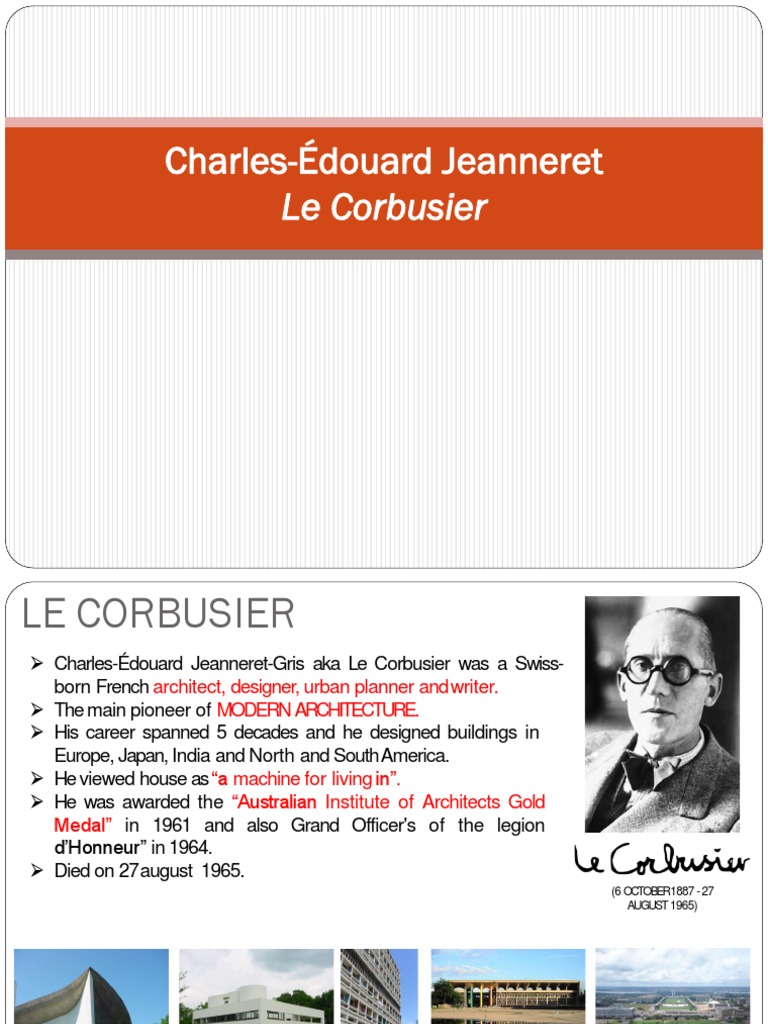 Unit 4 - Le Corbusier | PDF | Architectural Design | Architecture