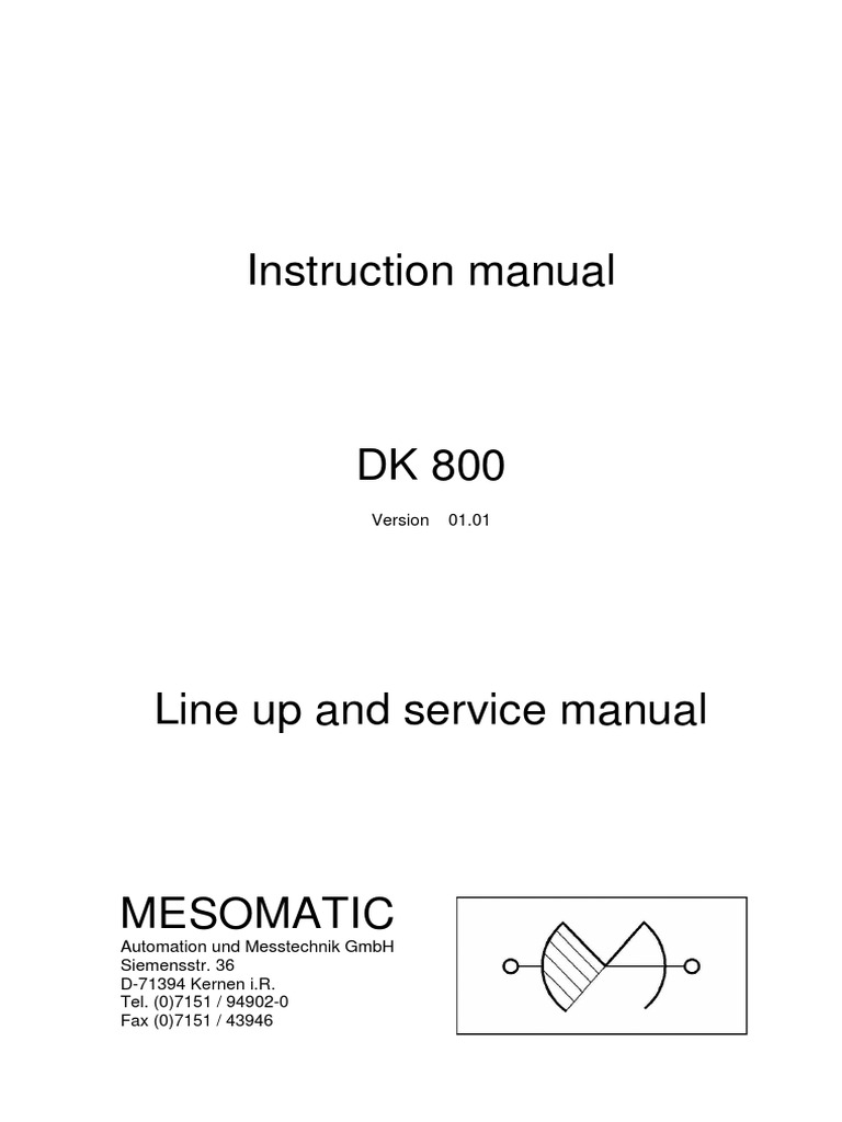 DK 800 | PDF | Analog To Digital Converter | Parameter (Computer Programming)