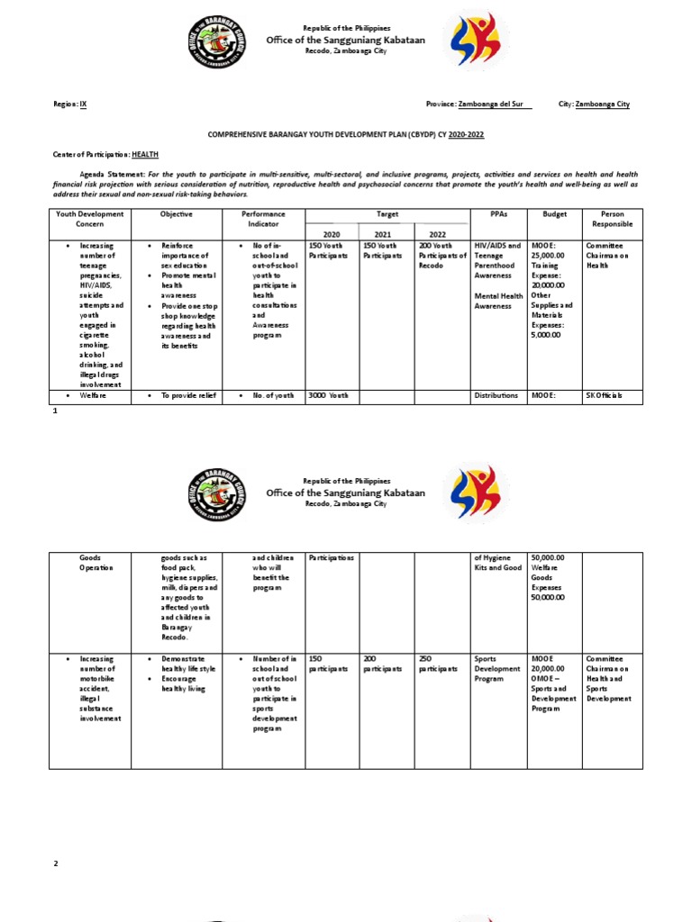 2023 Cbydp | PDF | Youth