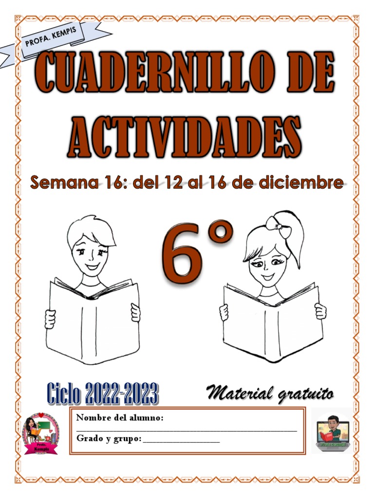 6° S16 Cuadernillo de Actividades (Anexos) Profa Kempis | PDF ...