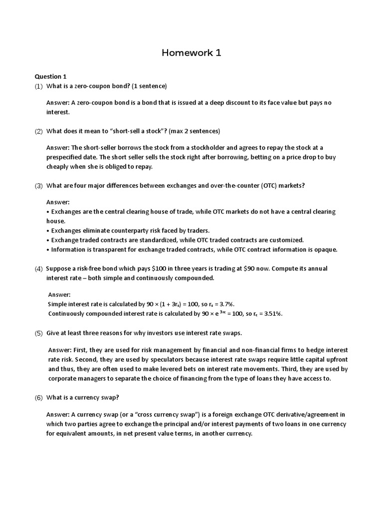 Derivative Analysis 1 Pdf Swap Finance Bonds Finance