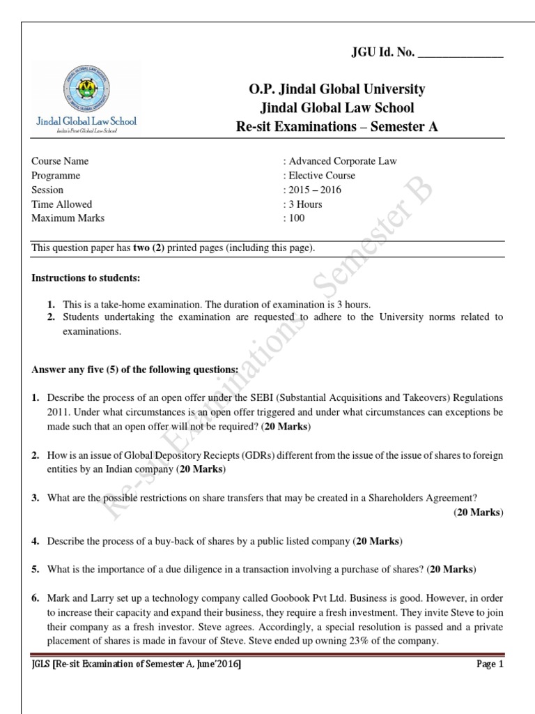 Advanced Corporate Law | PDF | Private Sector | Business