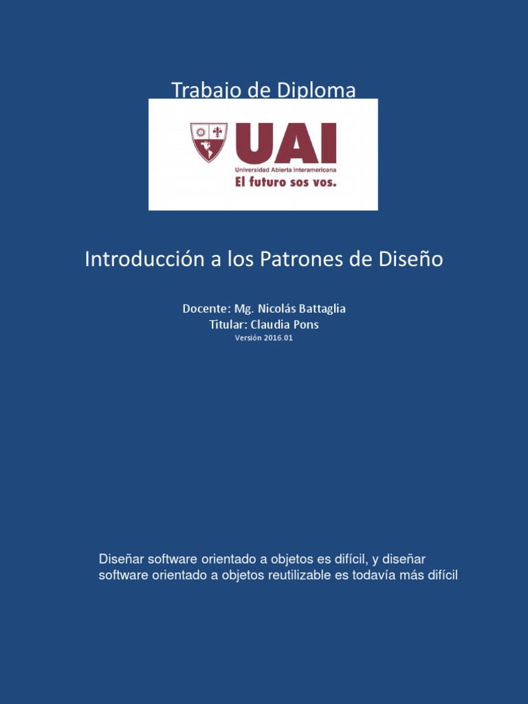 Introducción a Patrones | PDF | Patrón de diseño de software | Herencia (Programación Orientada ...