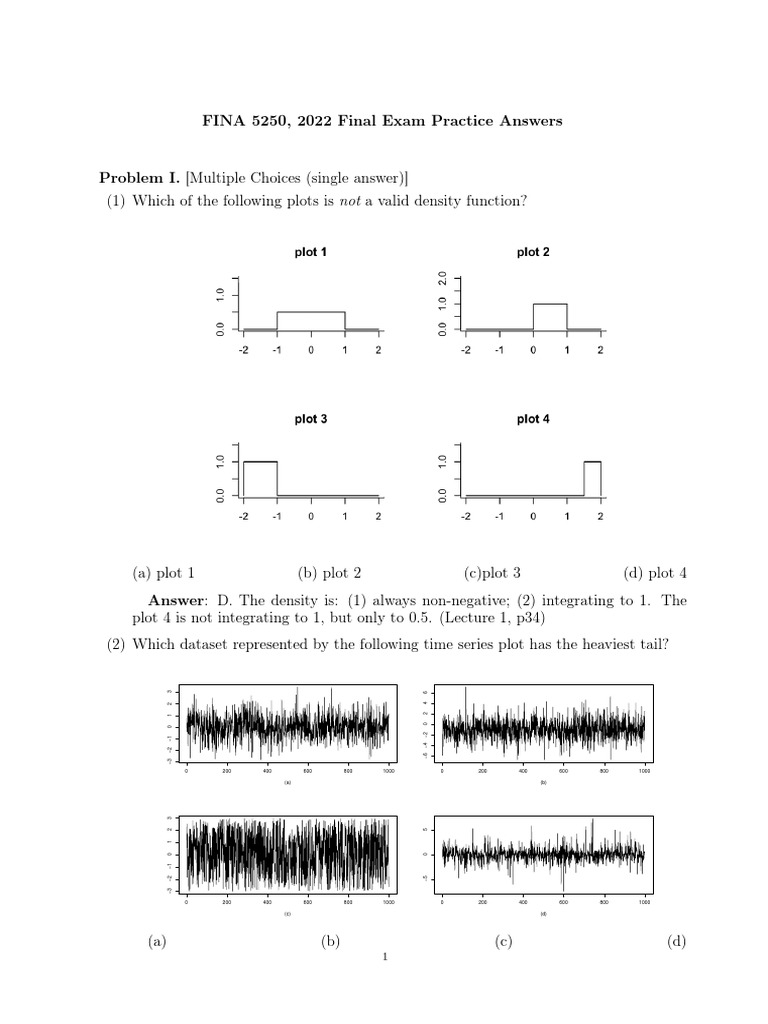 5250 Final 2022 Practice Ans | PDF | Coefficient Of Determination | F Test