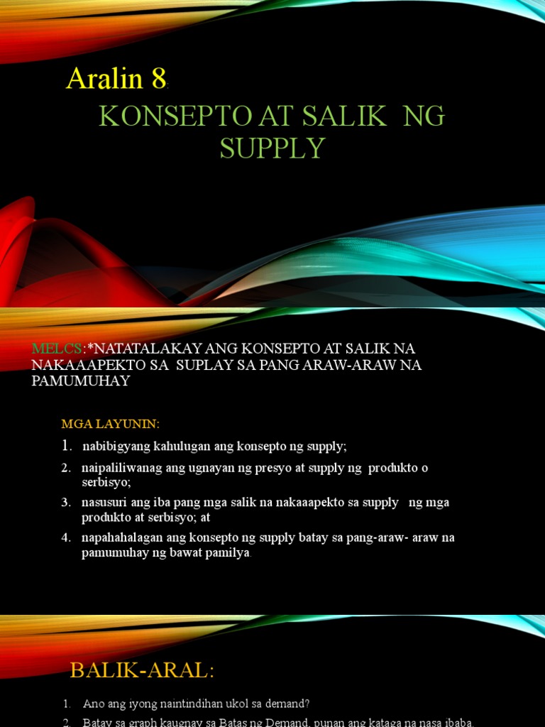 Aralin 8 Konsepto NG Supply | PDF