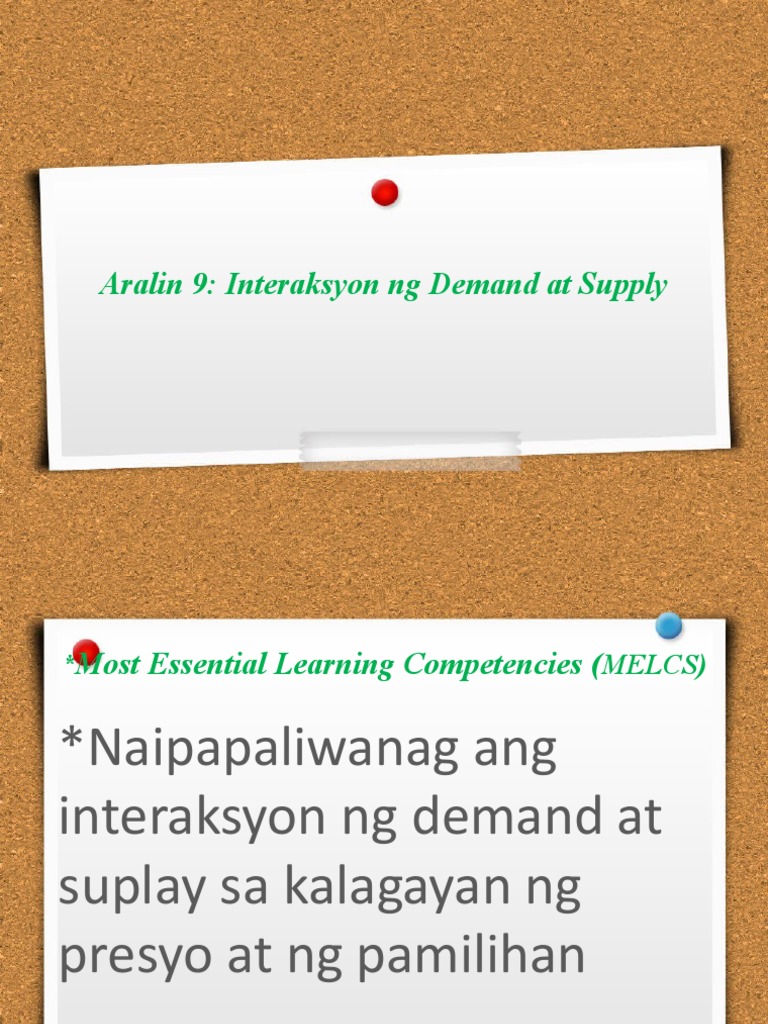 Aralin 9 Interaksyon NG Demand at Supply | PDF
