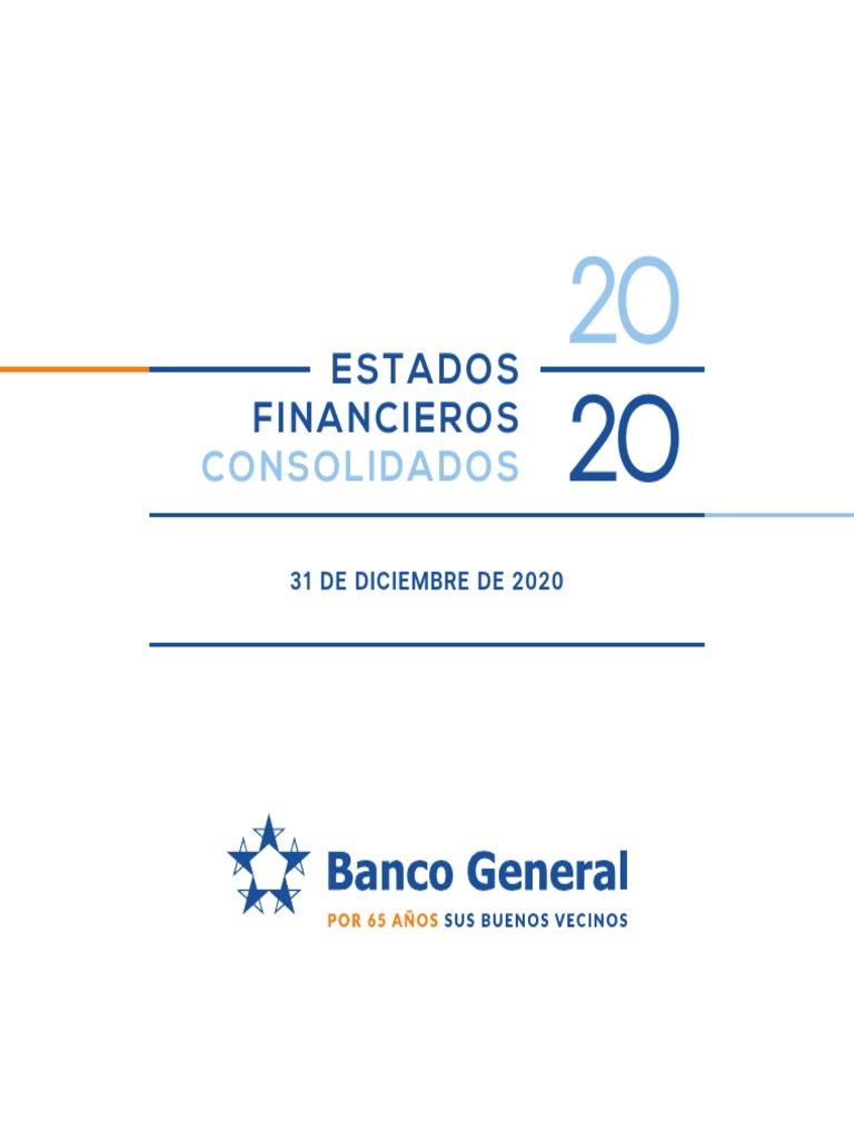Bg Estados Financieros 2020 Pdf Bancos Inversiones